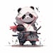 Cool Samurai Panda Digital Art Sublimation PNG Instant Download - Etsy