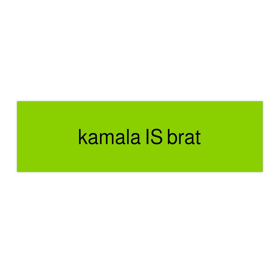 Kamala Harris Brat-themed Bumper Sticker - Etsy