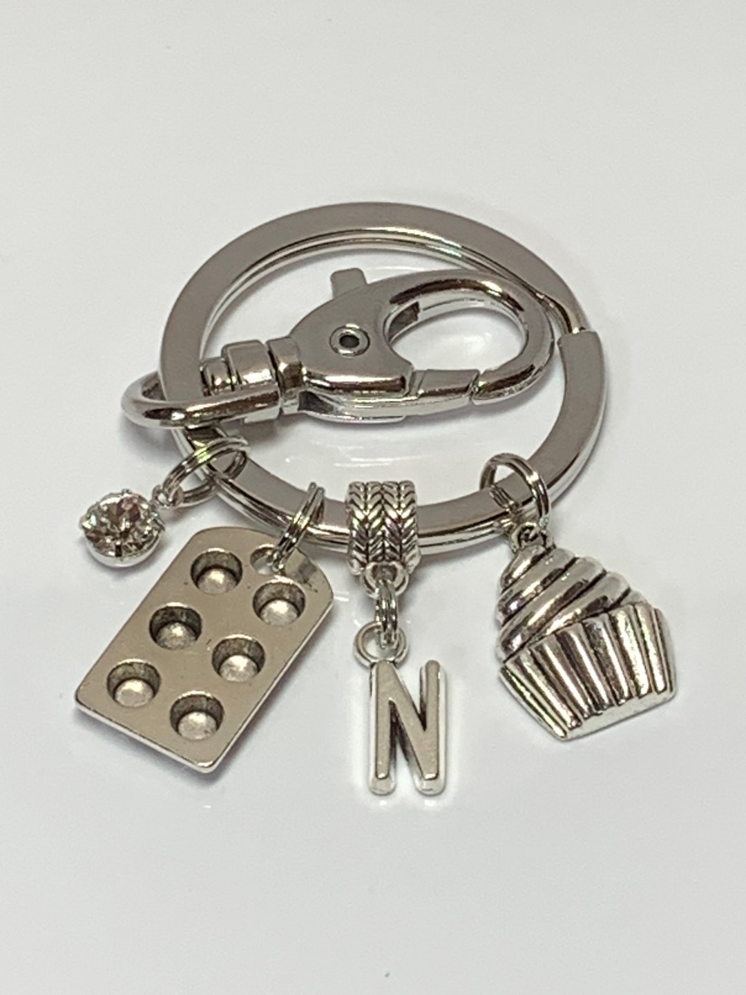 Baker Gift | Personalized Initial Keychain | Business Keychain ...