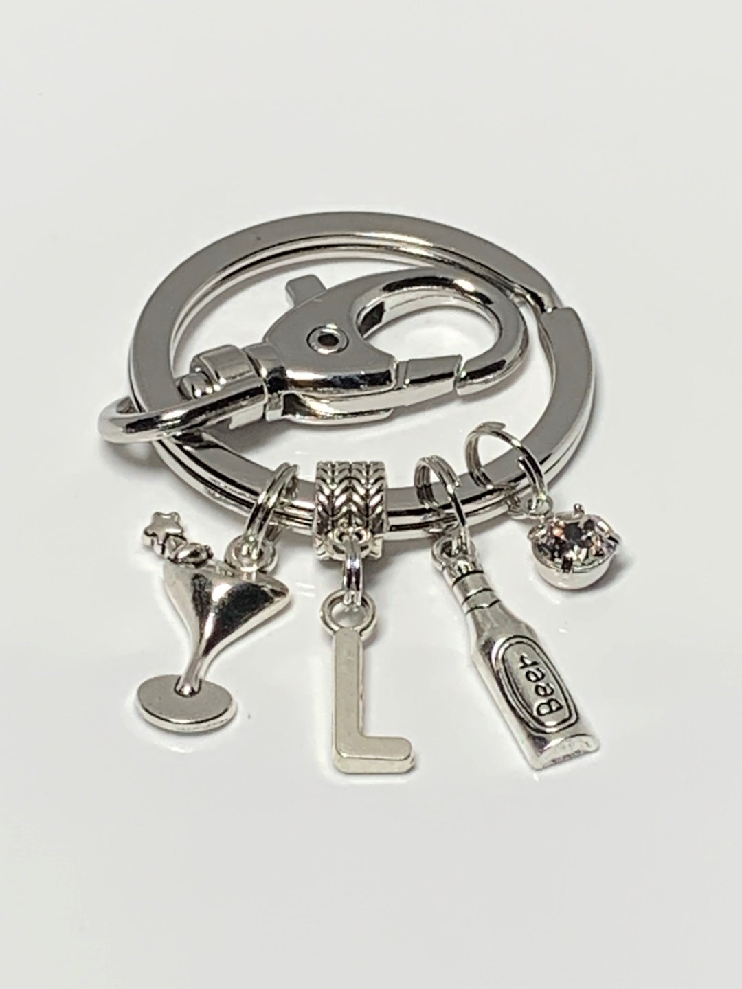 Bartender Gift | Personalized Keychain | Initial Keychain | Martini ...
