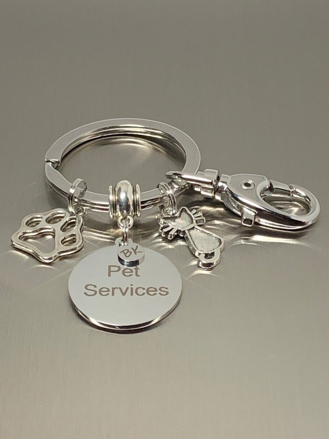 Pet Services Personalized Keychain | Dog Walker Gift | Dog Keychain ...