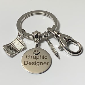 Graphic Designer Personalized Keychain | Graphic Designer Gift ...