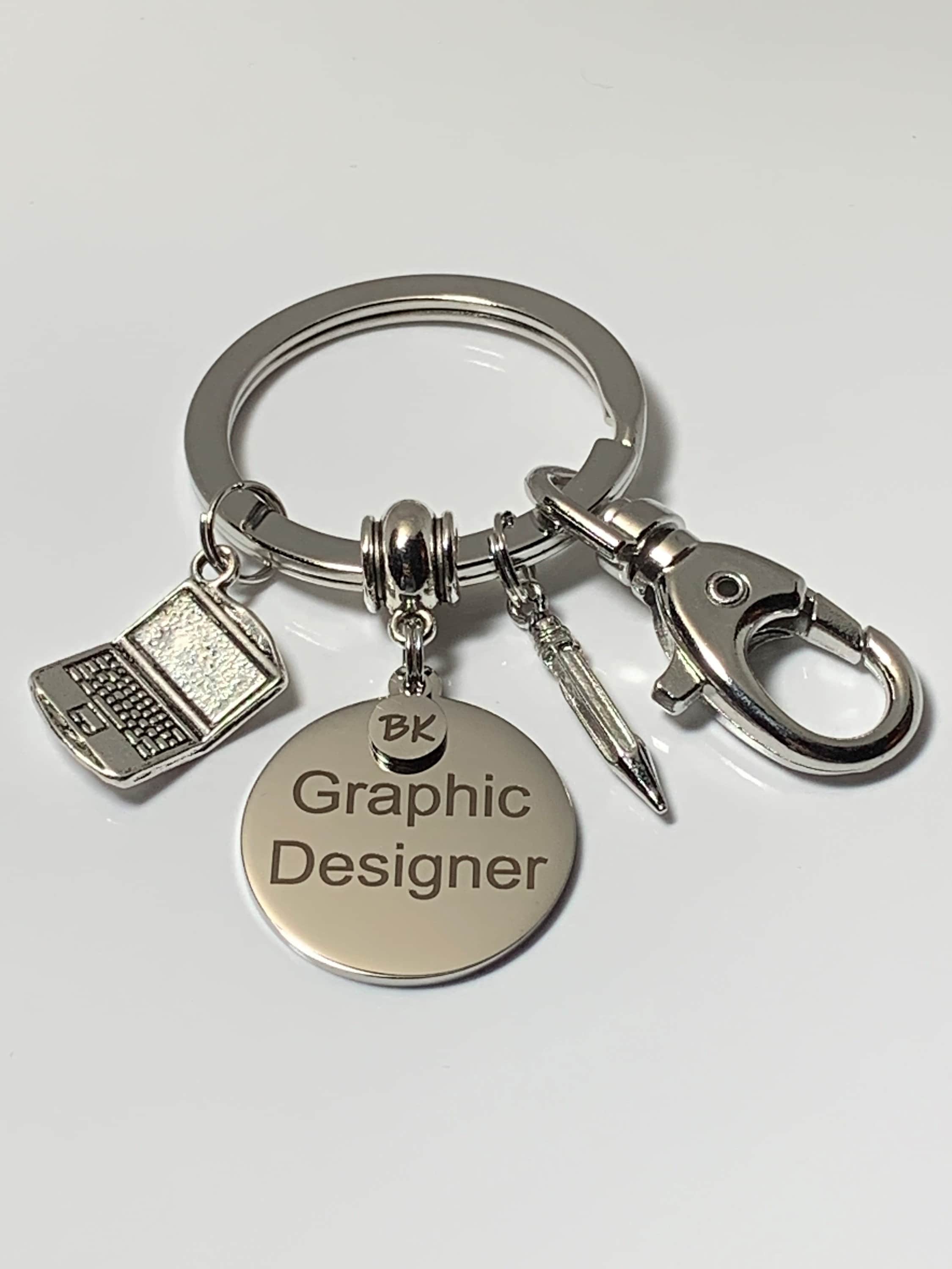 Graphic Designer Personalized Keychain | Graphic Designer Gift ...