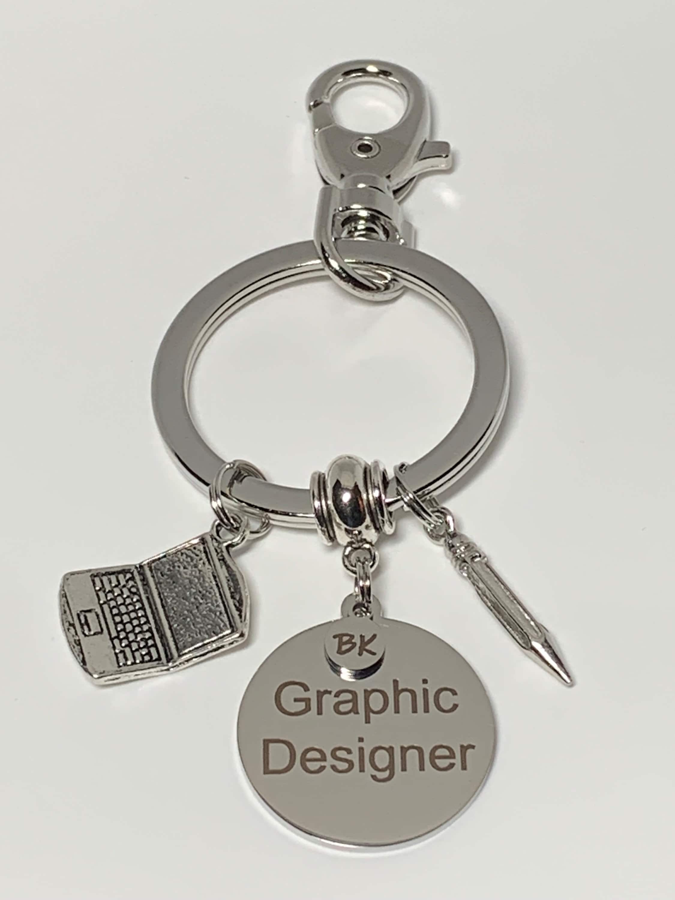 Graphic Designer Personalized Keychain | Graphic Designer Gift ...
