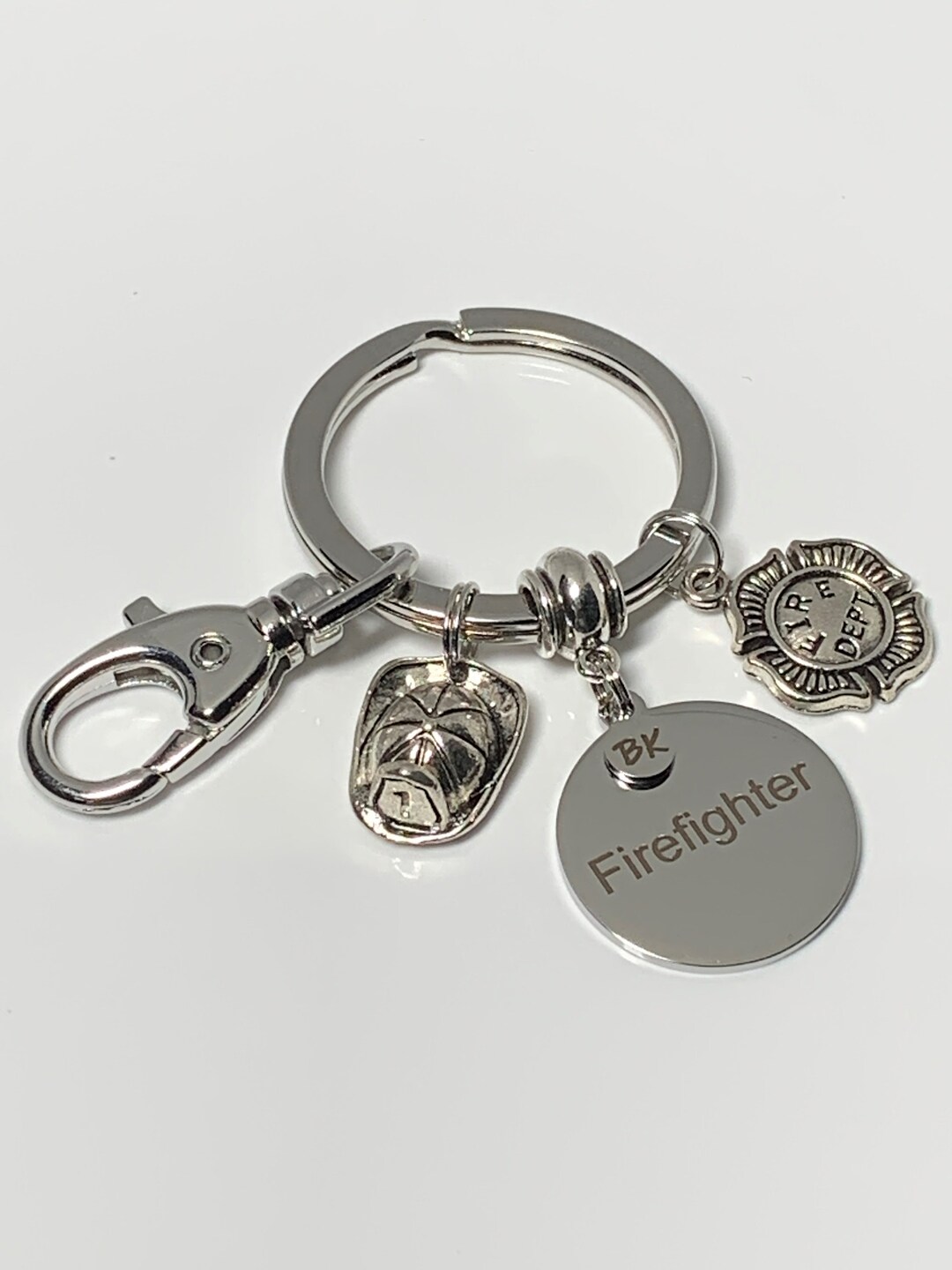 Firefighter Gift | Firefighter Keychain | Personalized Keychain ...