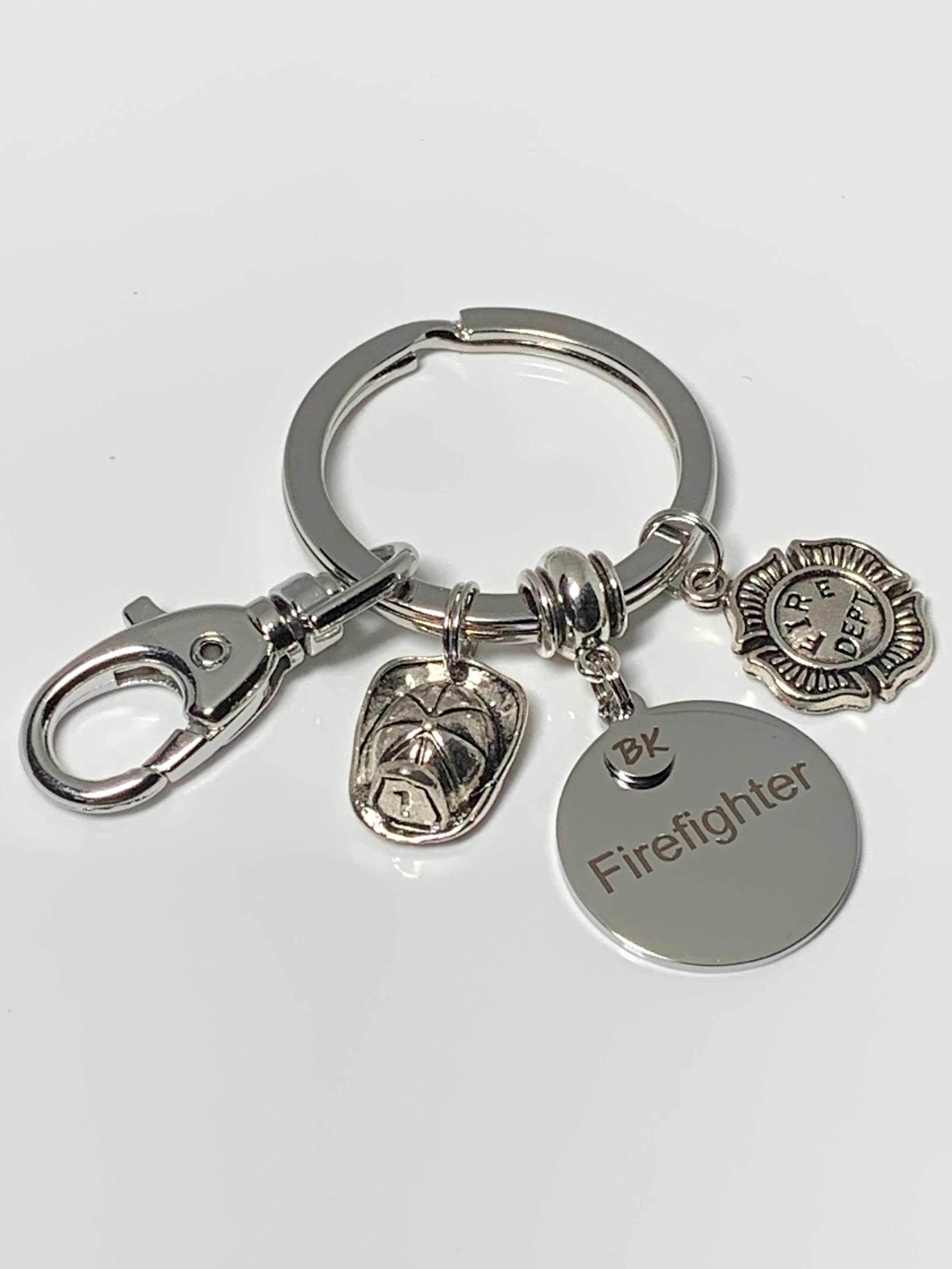 Firefighter Gift | Firefighter Keychain | Personalized Keychain ...