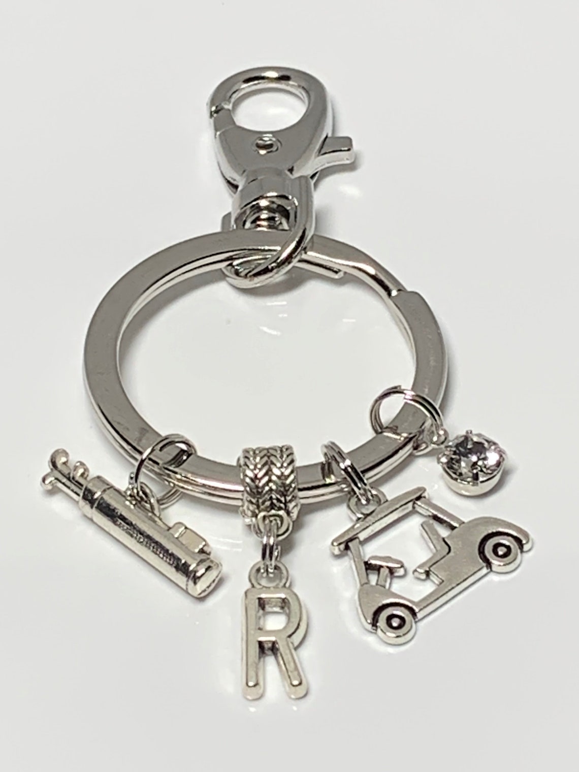 Golf Gift | Personalized Keychain | Initial Keychain | Player Gift ...