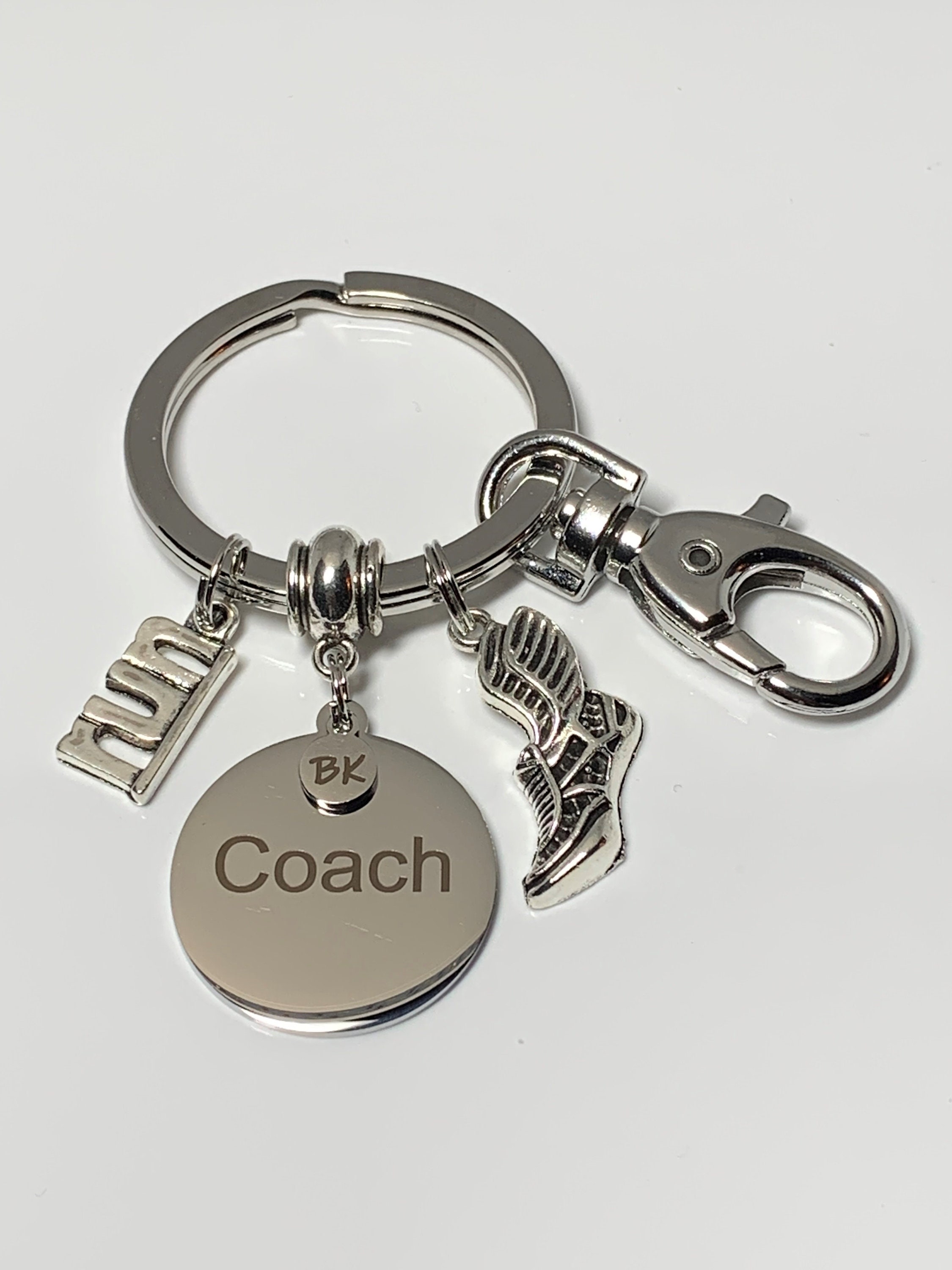 Coach | Track and Field Coach Gift | Personalized Keychain | Business ...