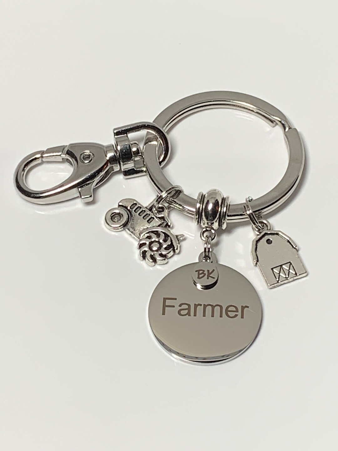 Farmer Personalized Keychain | Farmer Gift | Farmer Keychain | Coworker ...