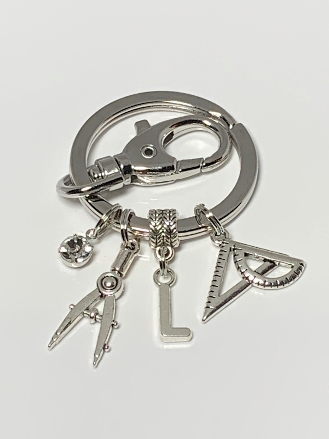 Architect Gift | Personalized Initial Keychain | Business Gift | Work ...