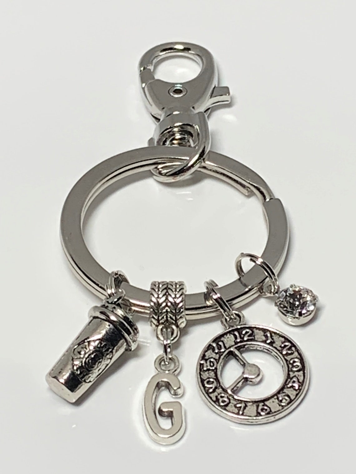 Coffee Time Gift | Personalized Keychain | Initial Keychain | Java ...