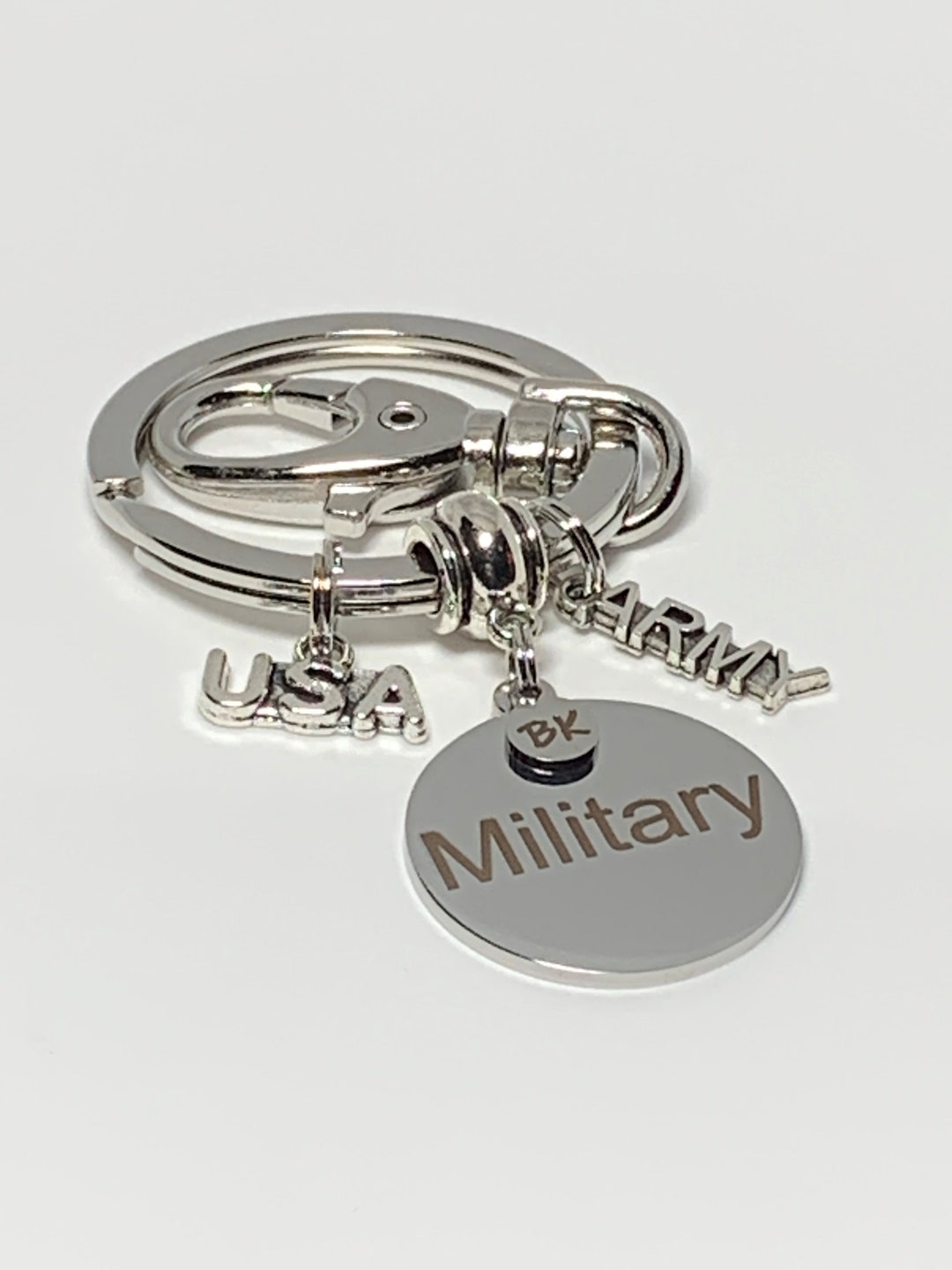 Military Keychain Army Keychain Military Gift US Army Gift Veteran Gift ...