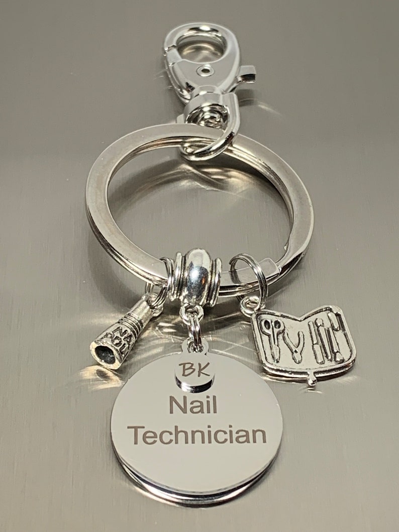Nail Technician Keychain Business Keychain Nail Tech Gift Entrepreneur ...