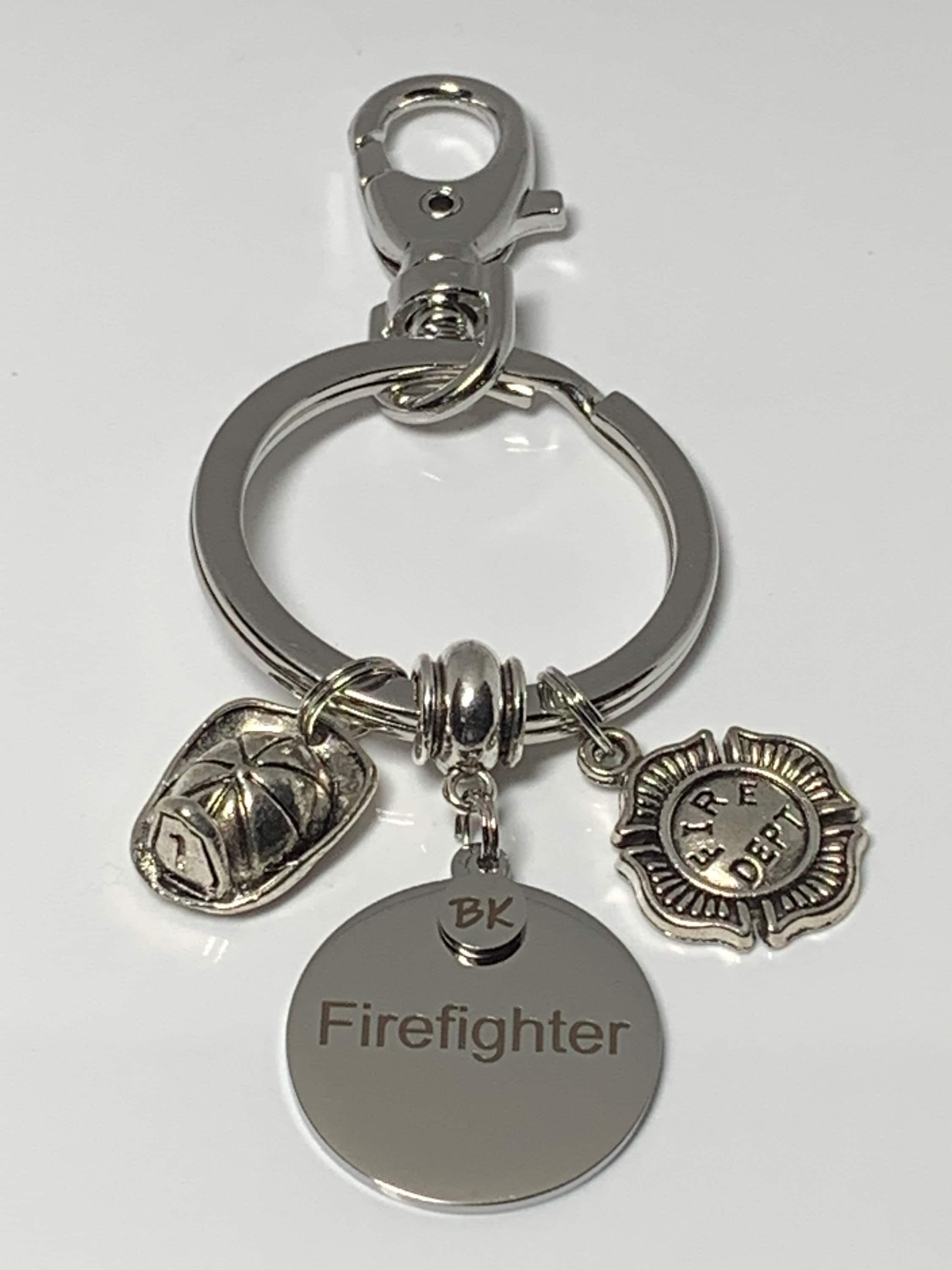 Firefighter Gift | Firefighter Keychain | Personalized Keychain ...