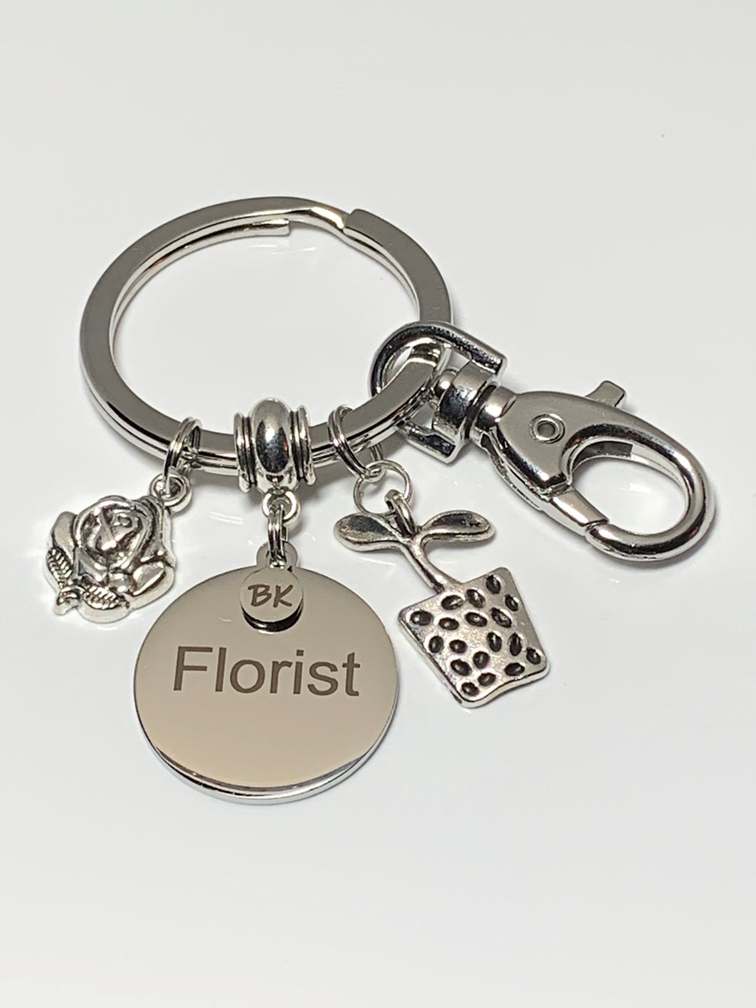 Florist Personalized Keychain | Florist Gift | Business Keychain ...