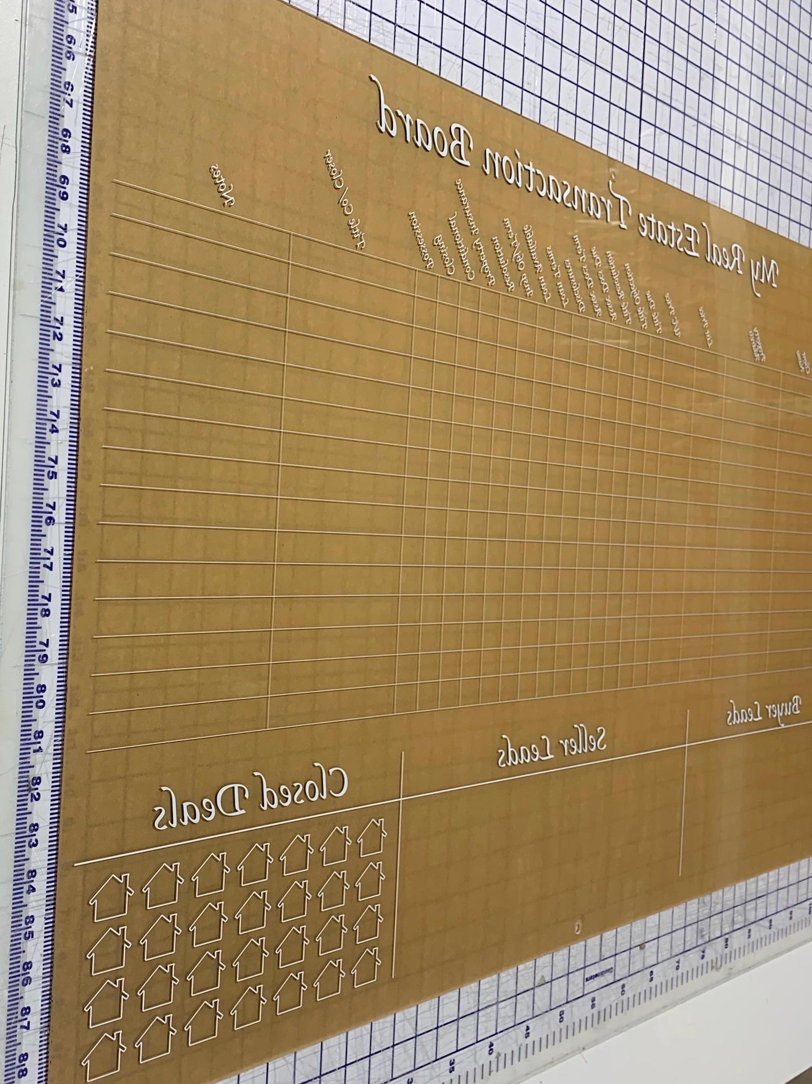 Custom Acrylic Real Estate Transaction Board: Pipeline Tracker - Etsy