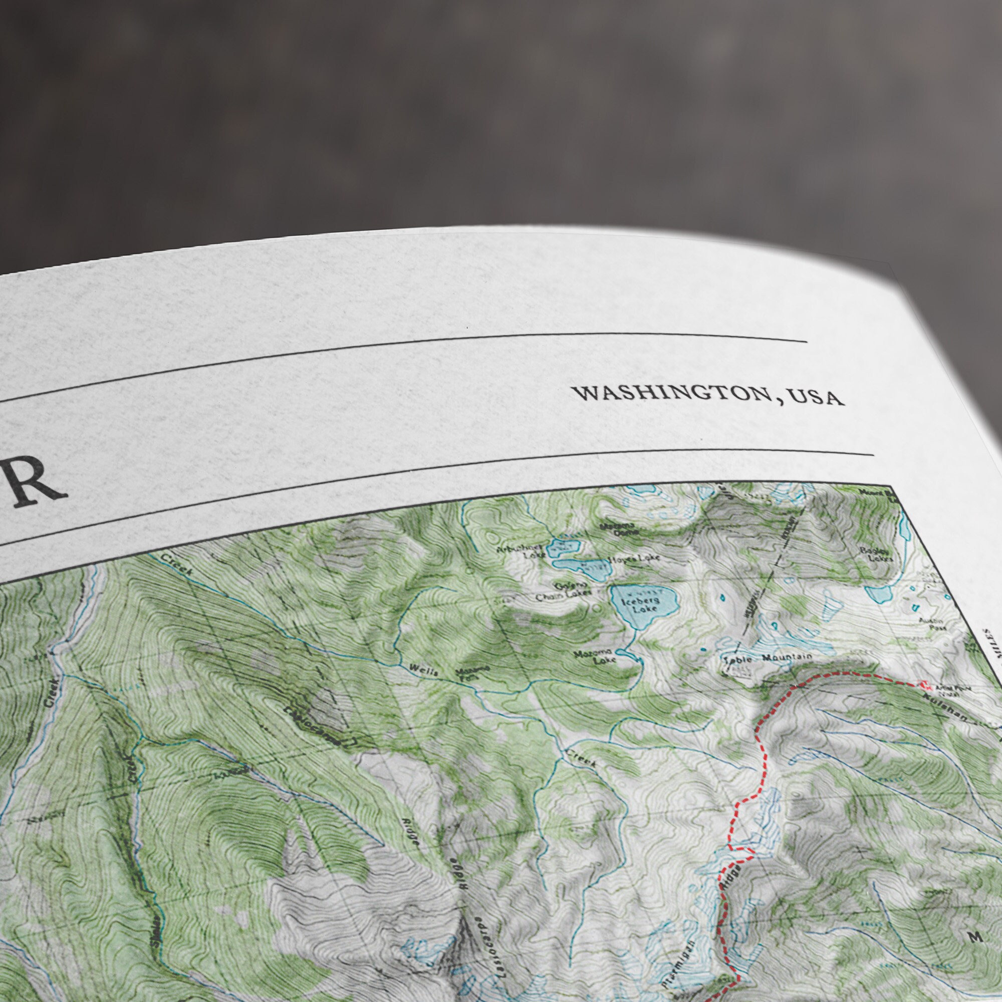 Mt. Baker Mountaineering Map Print: North Cascades Topography - Etsy