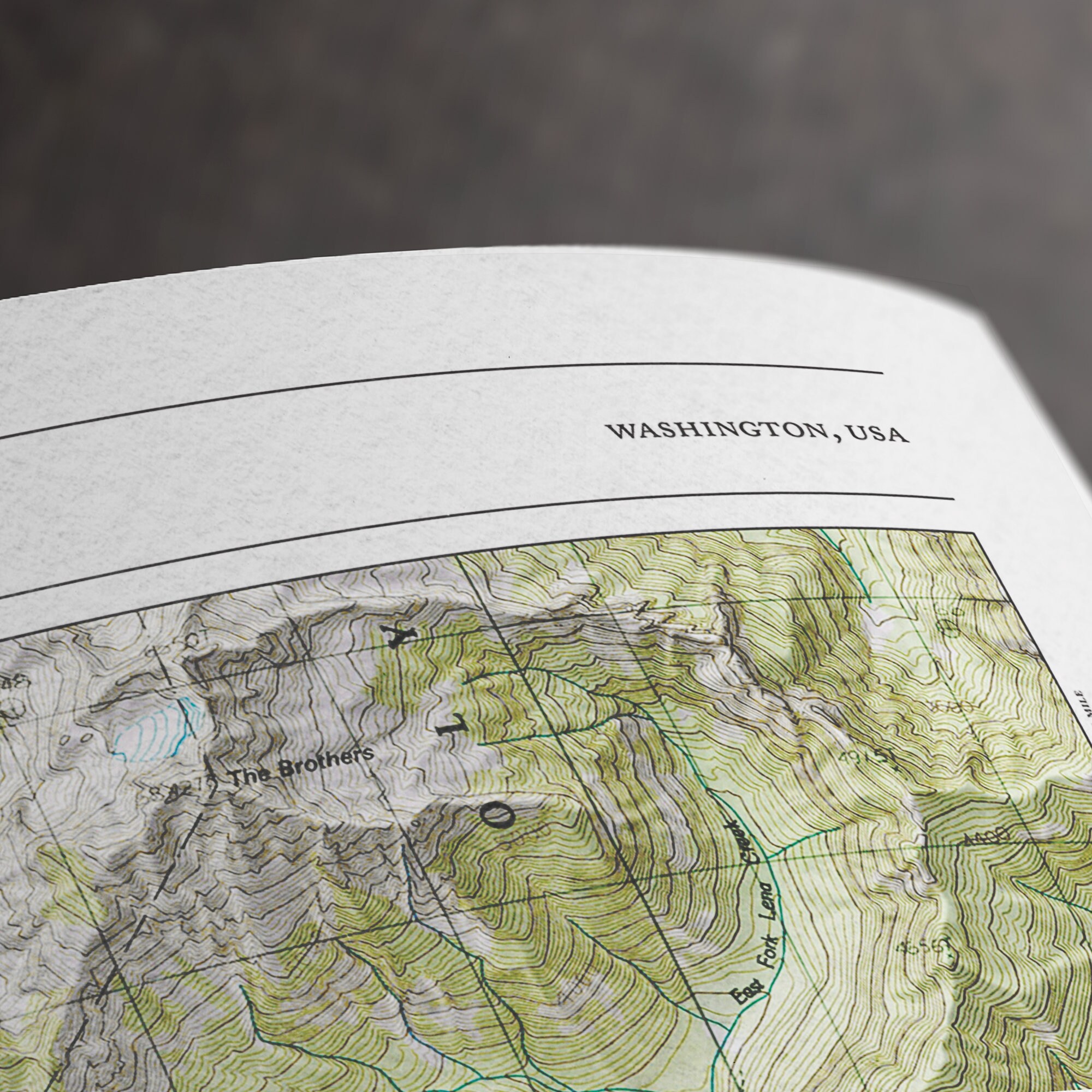Lena Lake Trail Map Olympic Mountains, WA Framed Prints Posters ...