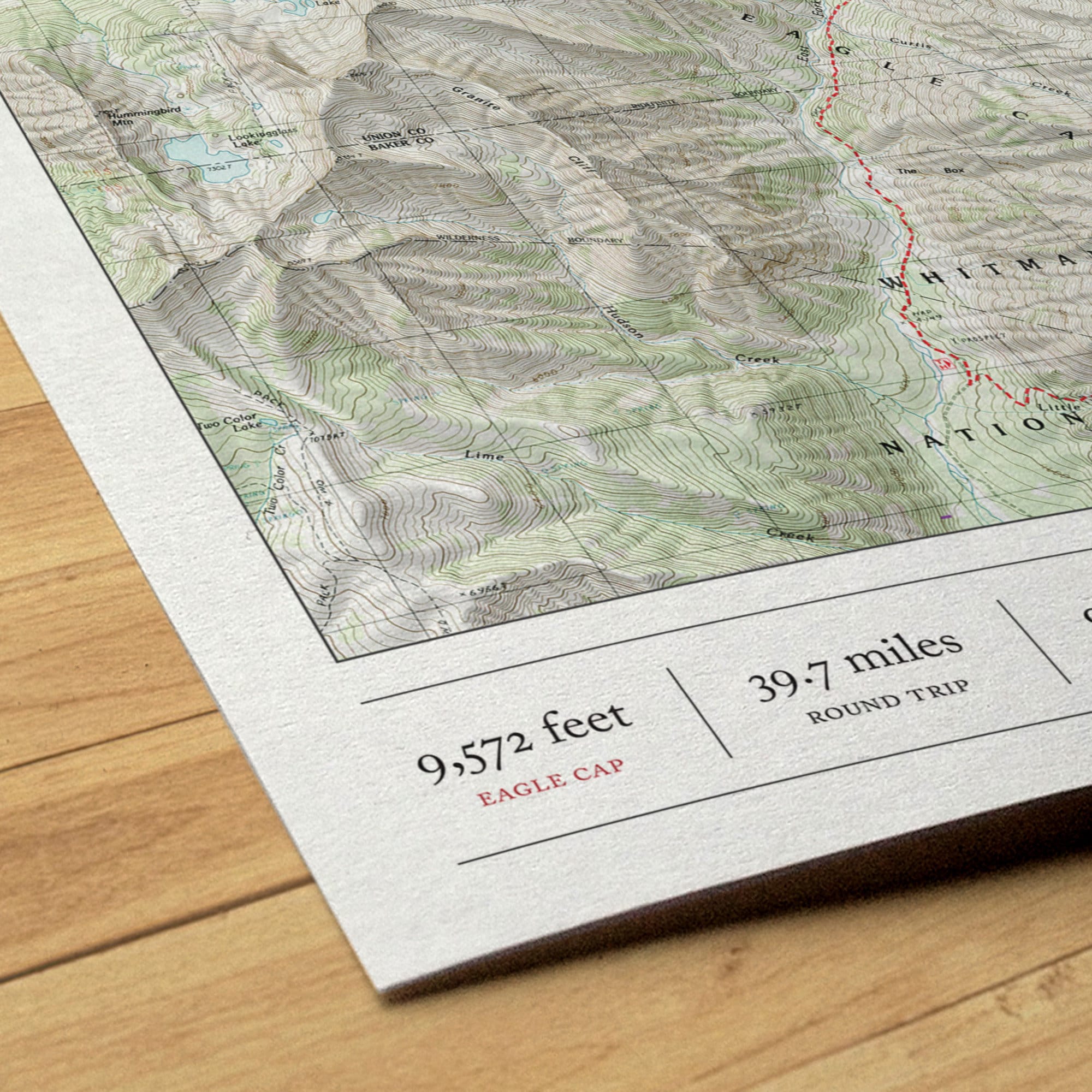 Eagle Cap Wilderness Trail Map | Wallowa Mountains, OR | Framed Print ...
