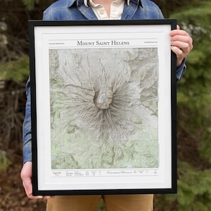 Mt. St. Helens Mountaineer's Map | Cascade Mountains, WA | Hillshade ...