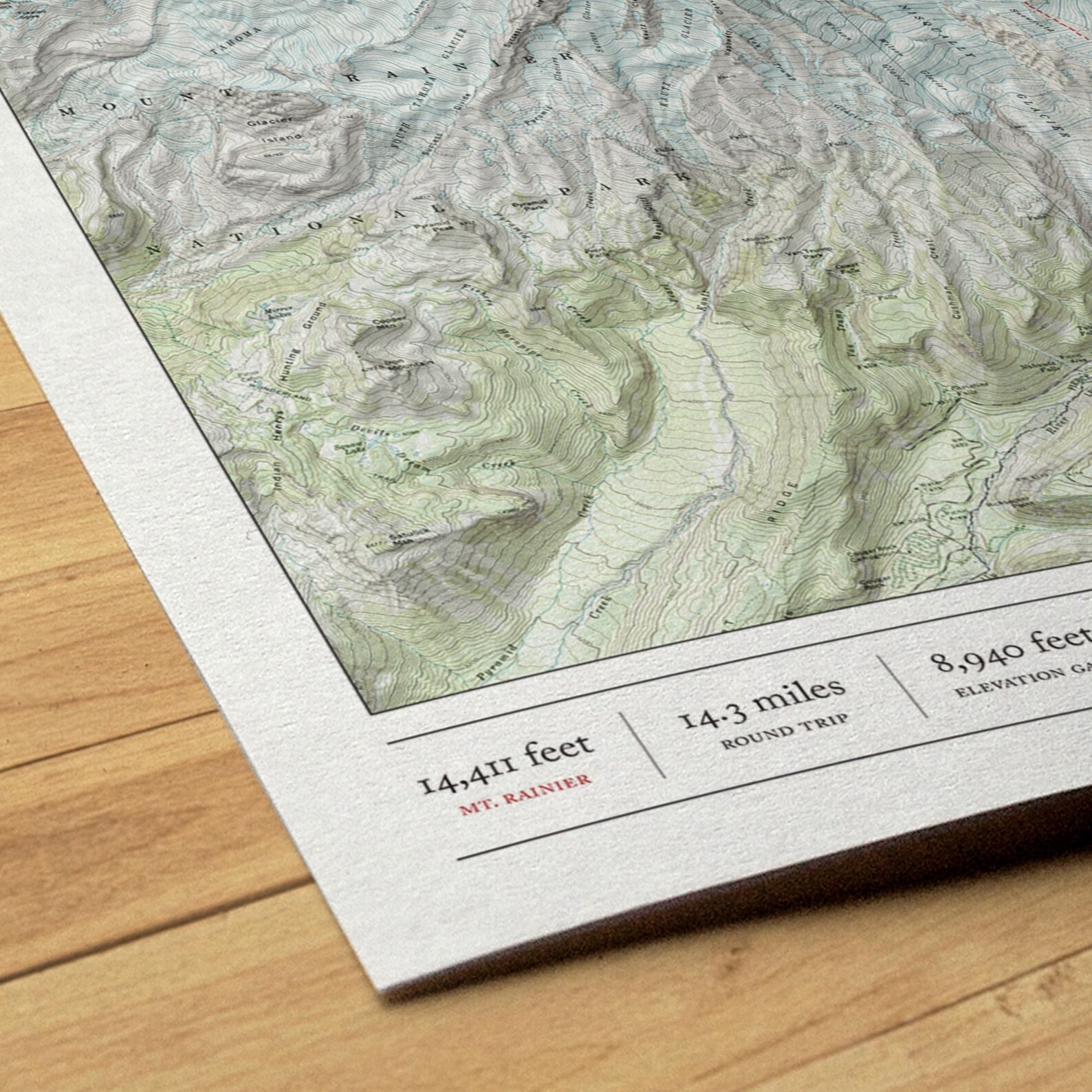 Mt. Rainier: Disappointment Cleaver | Map Prints + Posters | Cascades ...
