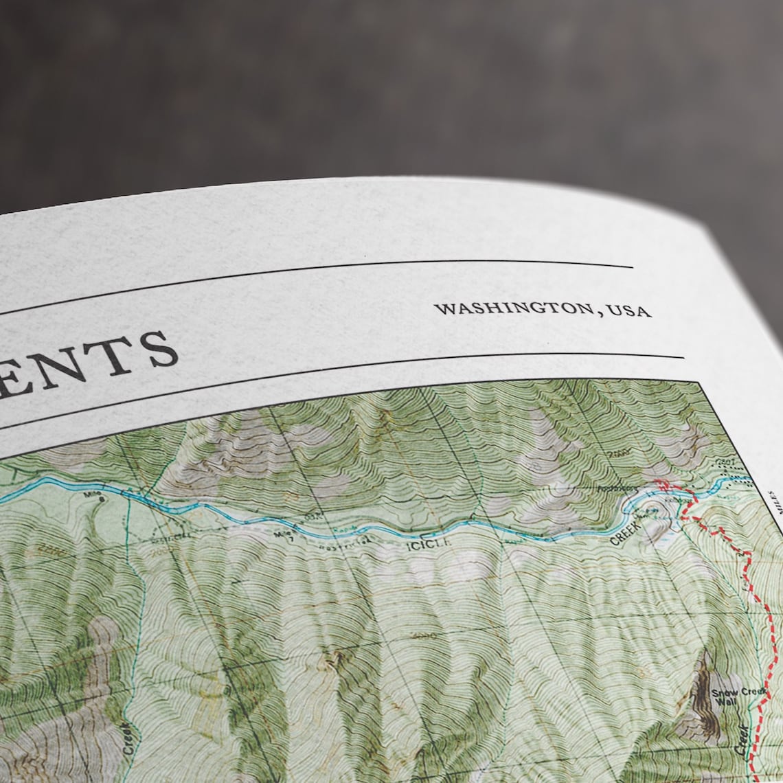 The Enchantments Trail Map Alpine Lakes Wilderness, WA Framed Print or ...