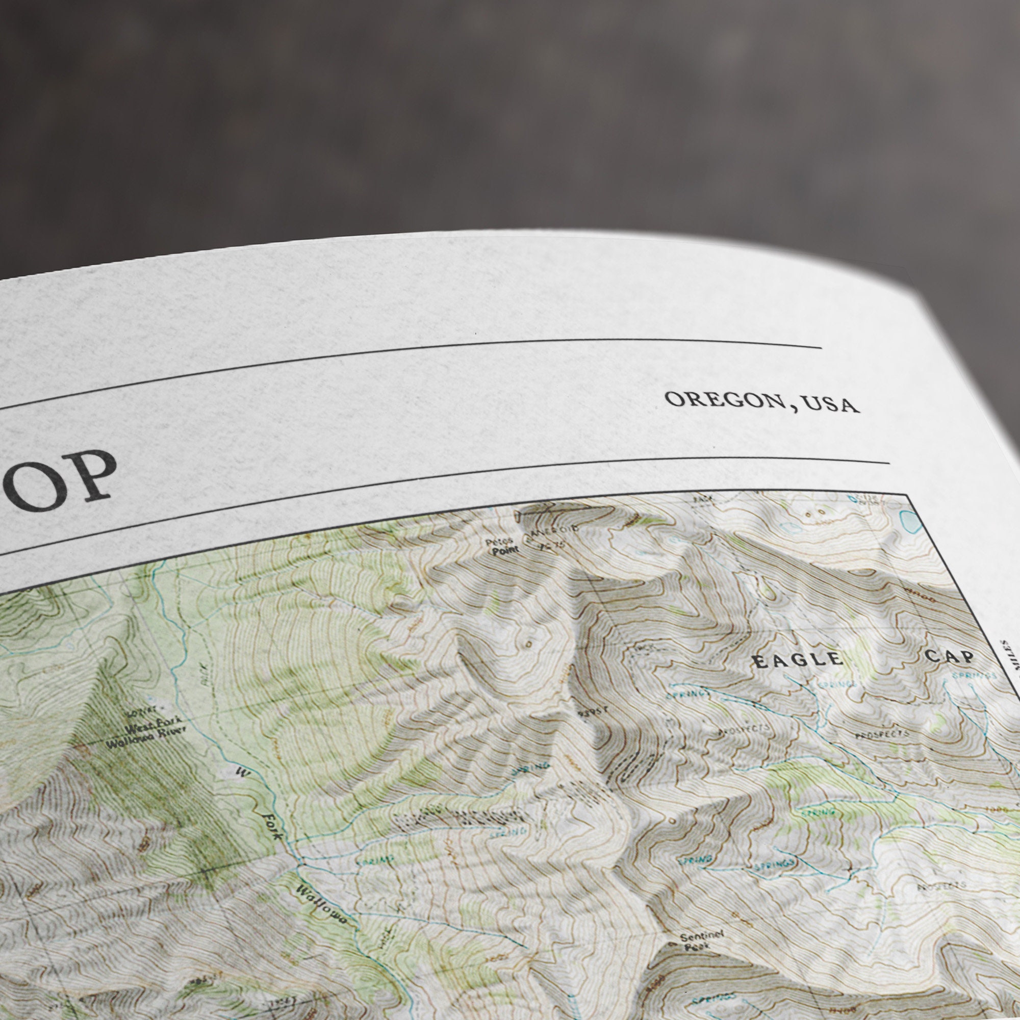 Eagle Cap Wilderness Trail Map | Wallowa Mountains, OR | Framed Print ...