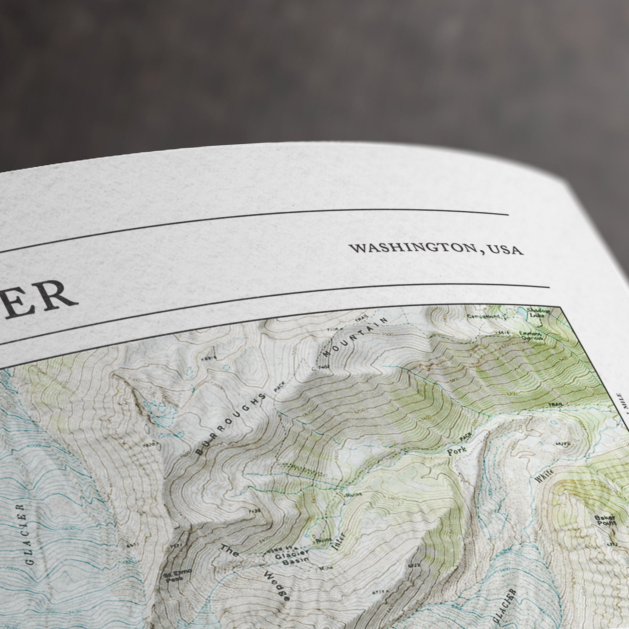 Mt. Rainier: Disappointment Cleaver | Map Prints + Posters | Cascades ...