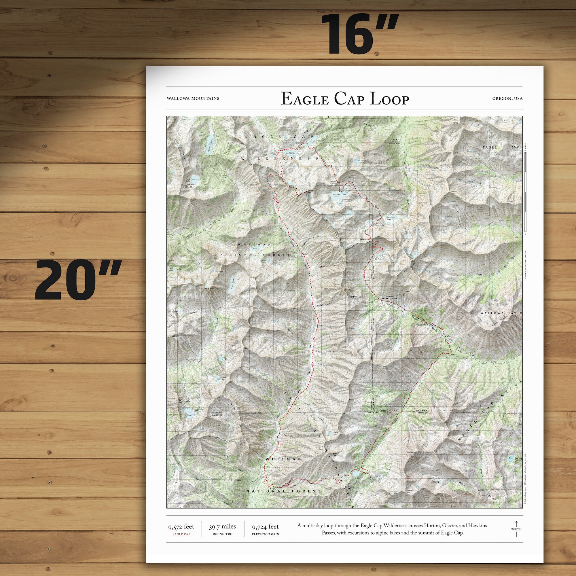 Eagle Cap Wilderness Map