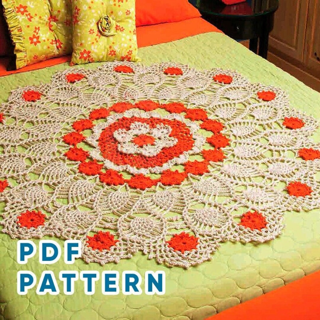 Pineapple Afghan Crochet Pattern, Crochet Throw Pattern, Instant ...