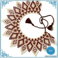 Classic Bead Collar Necklace Beading TUTORIAL - Etsy UK