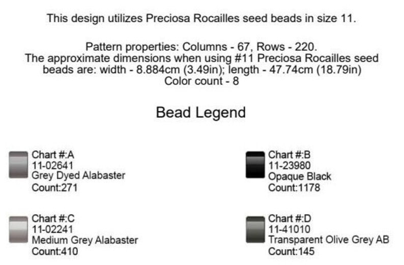 Magic Flower Beaded Necklace Pattern, PDF Beading Loom Pattern Based on ...