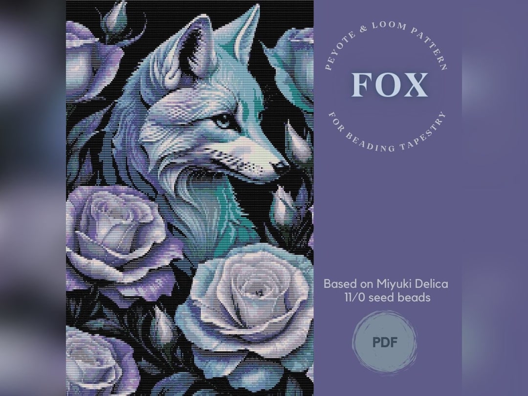 Fox Beading Tapestry Pattern Based on Miyuki Delica 11/0 Seed Beads ...