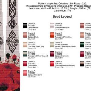 Poppy Flowers Necklace Beaded Pattern PDF Pattern Beaded - Etsy