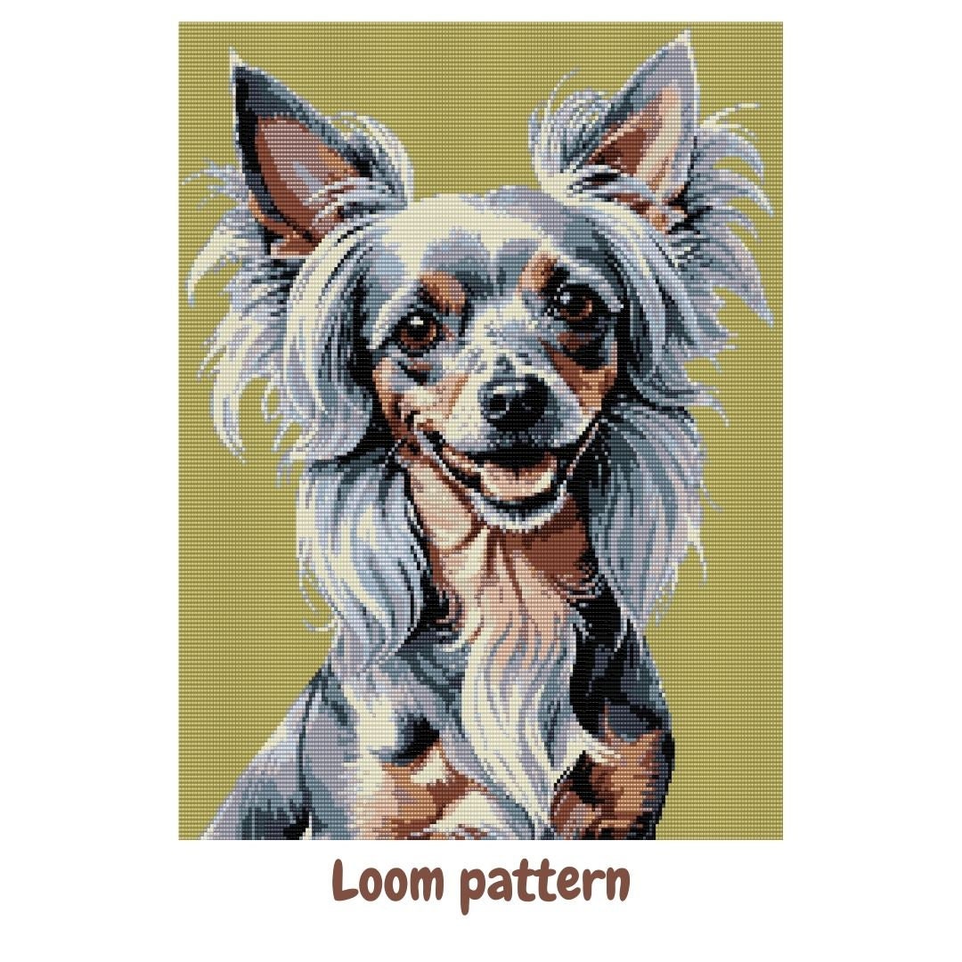 Chinese Crested Dog Beaded Tapestry Pattern, Loom and Peyote PDF Chart ...