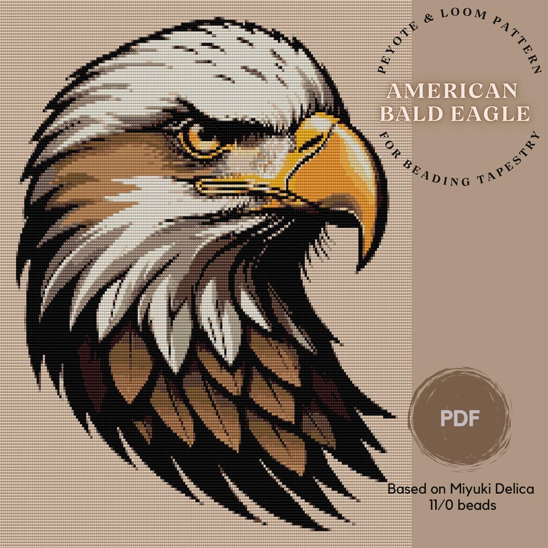 Bald Eagle Beading Tapestry Pattern Based on Miyuki Delica 11/0 Seed ...