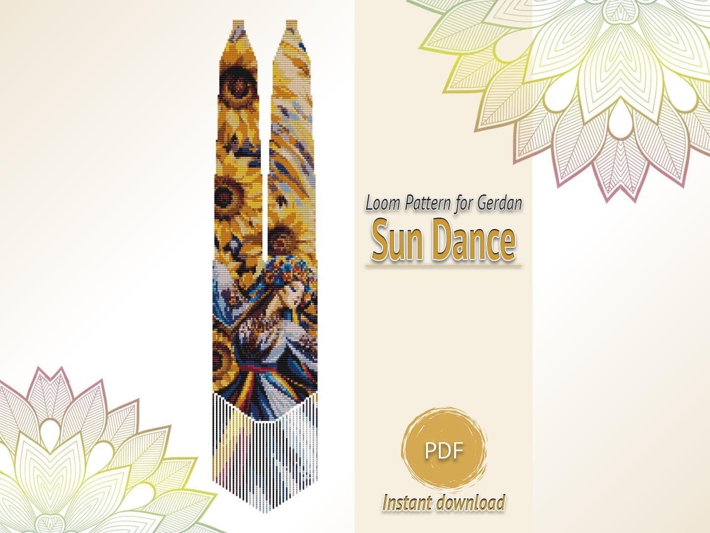 Ukrainian Folk Dancer Gerdan Pattern PDF, Figurative Loom Bead Chart ...