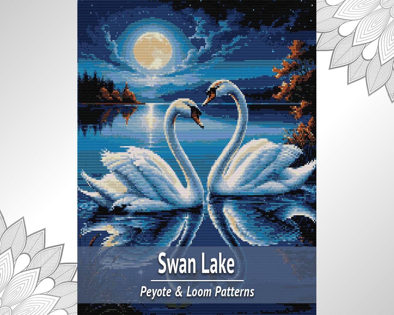 Swan Lake Bead Tapestry Pattern, Loom and Peyote PDF Chart - Etsy