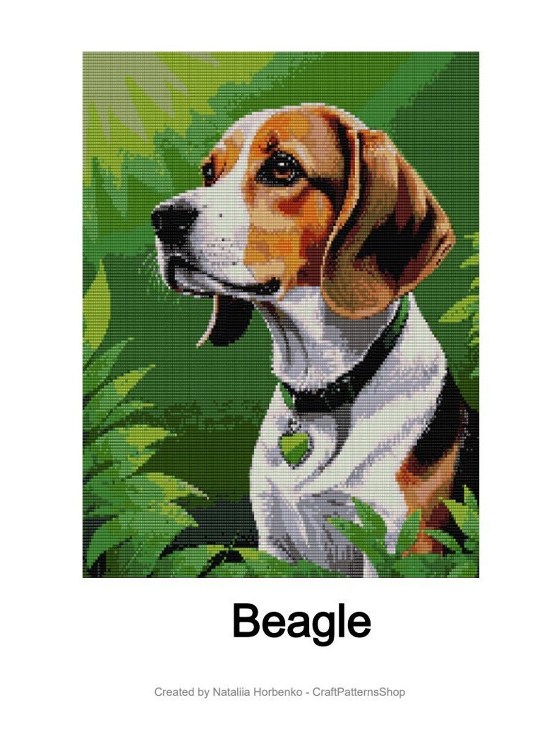 Beagle Dog Beading Tapestry Pattern Based on Miyuki Delica 11/0 Seed ...