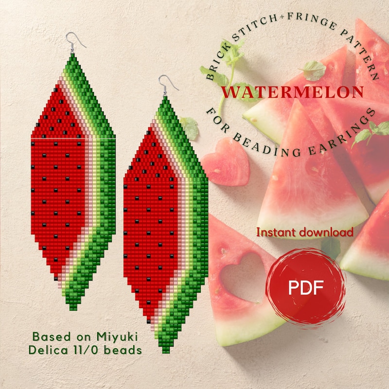 Watermelon Beads - Etsy