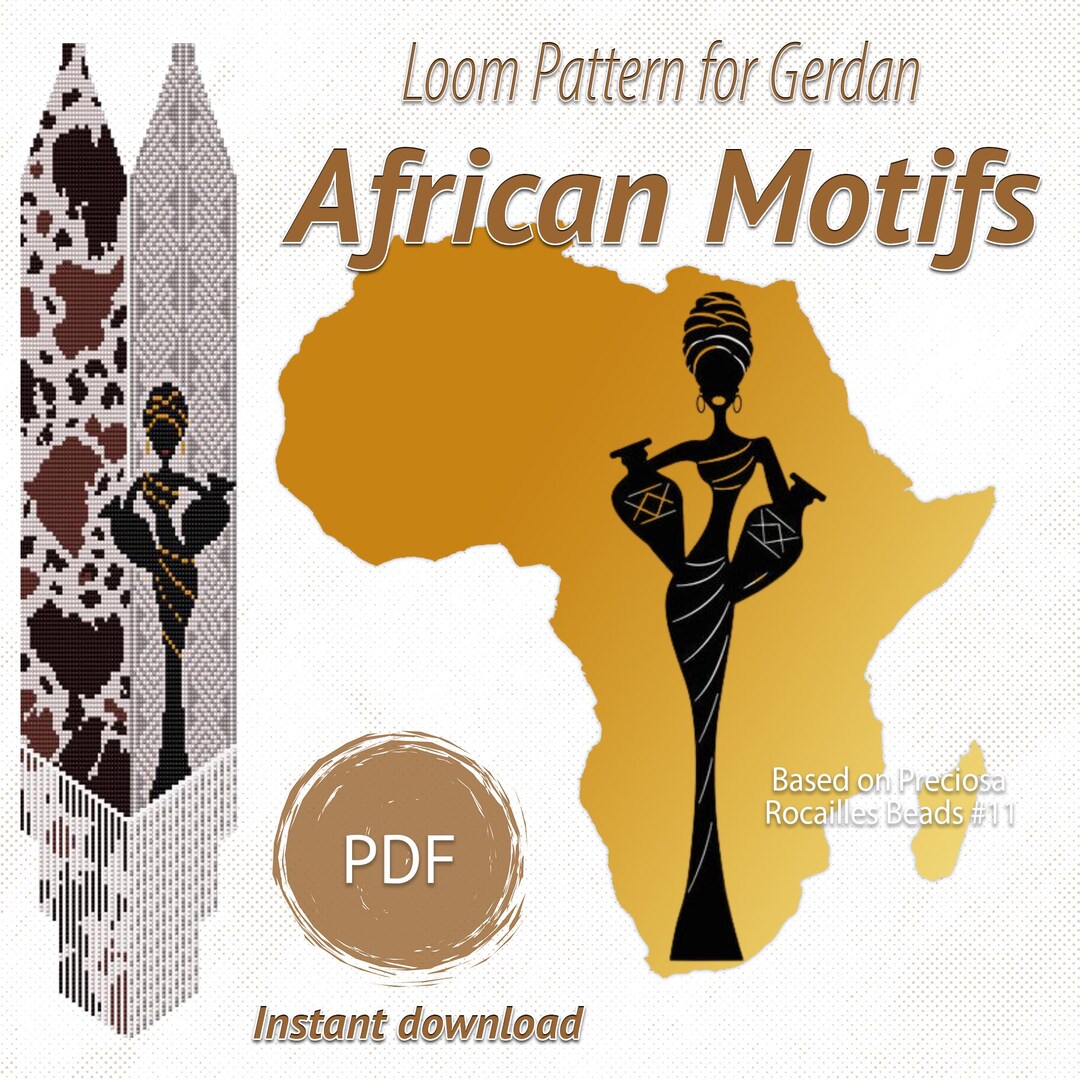 African Motif Nguni Cow Print Beaded Necklace Pattern PDF, Loom Beading ...