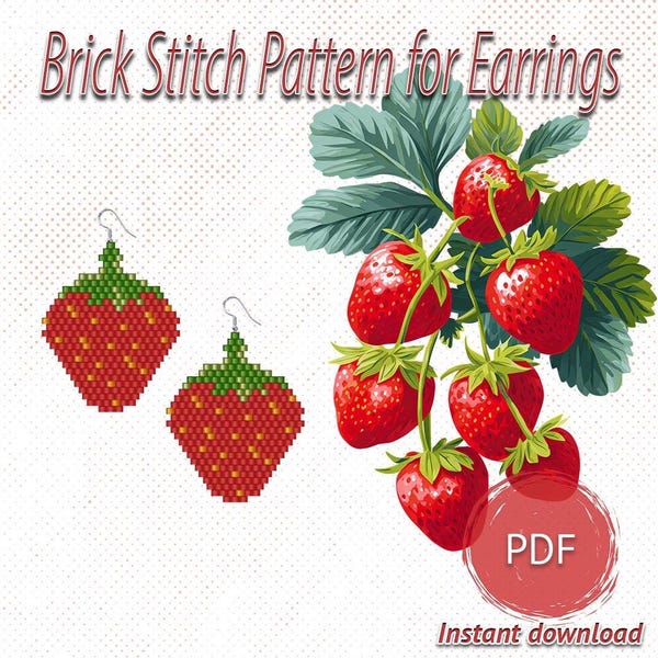 Strawberry Beads - Etsy