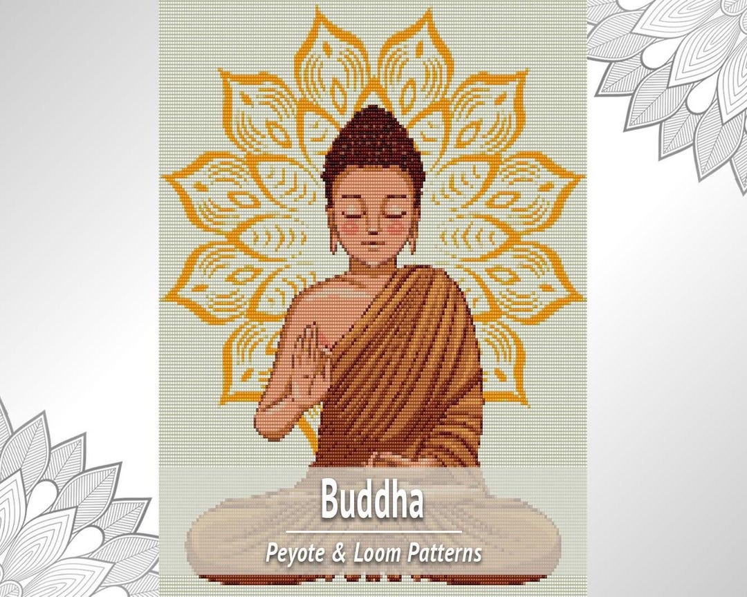 Buddha Lotus Pose Bead Tapestry Pattern PDF, Peyote and Loom Beadwork ...