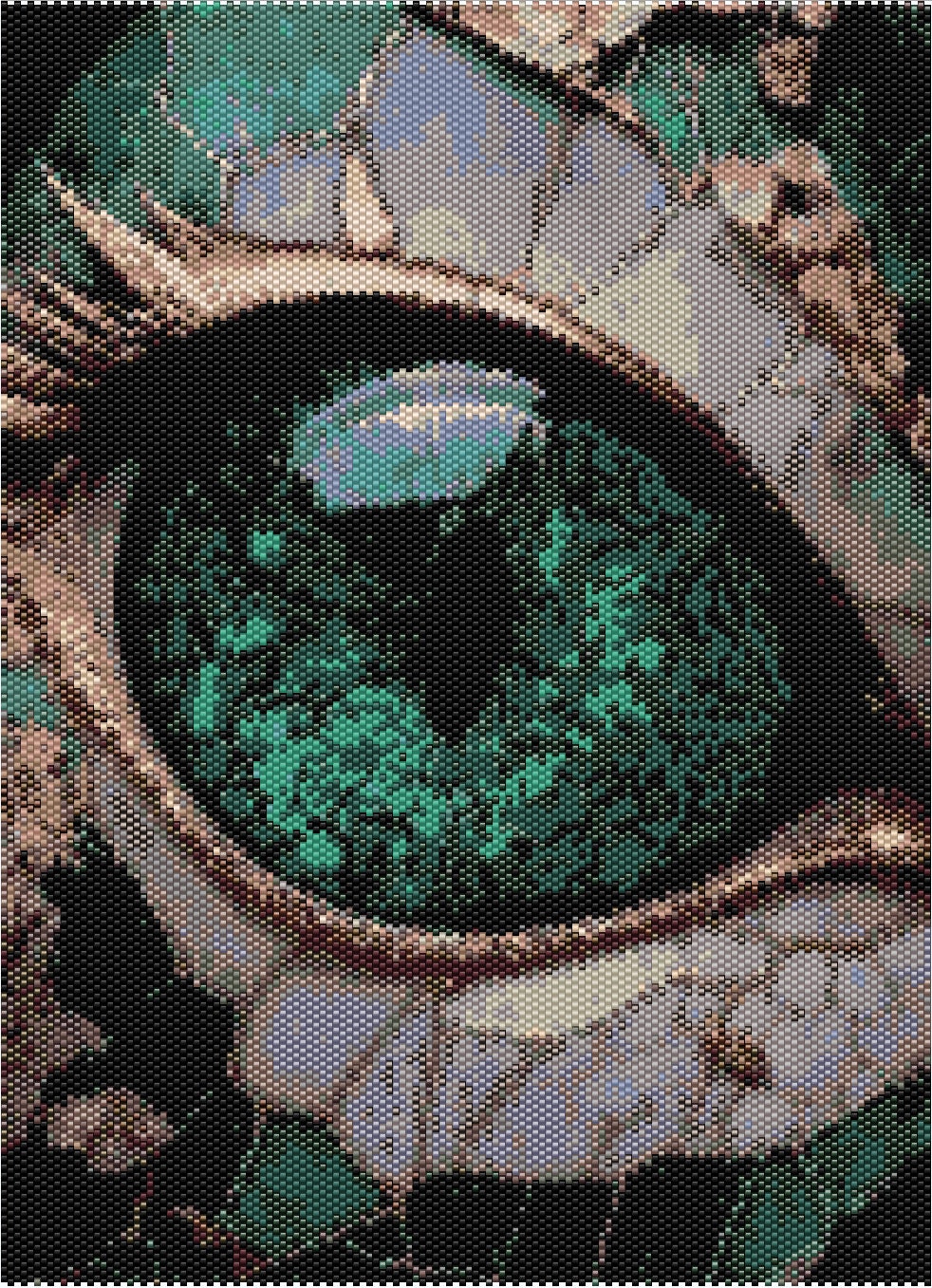 Dragon Eye Beading Tapestry Pattern Based on Preciosa Rocailles 11/0 ...