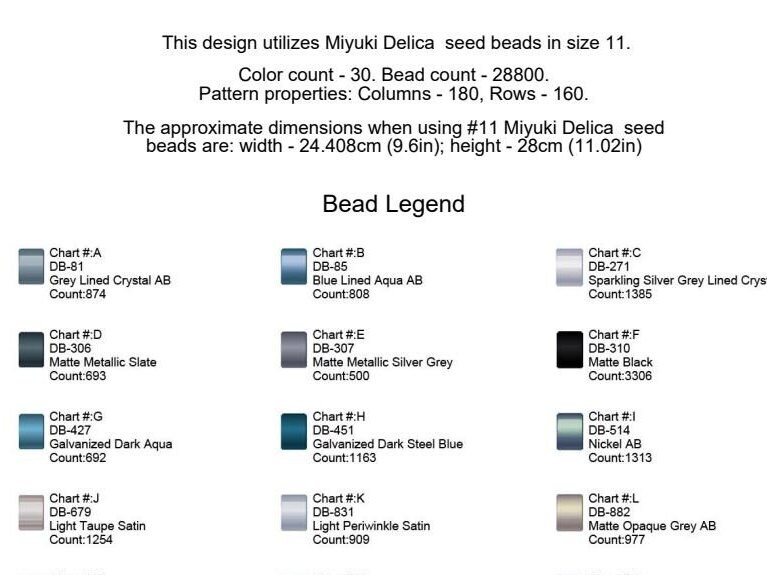 Snow Leopard Bead Tapestry Pattern, Animal Loom and Peyote PDF Chart - Etsy