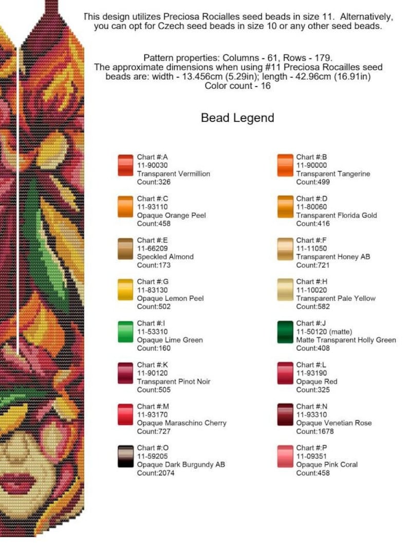 Gerdan Beaded Necklace Pattern Fall Leaves Beading Loom - Etsy