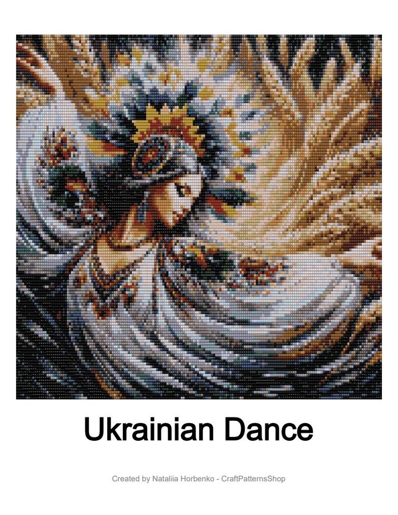 Ukrainian Dance Beading Tapestry Pattern Based on Miyuki Delica Seed ...