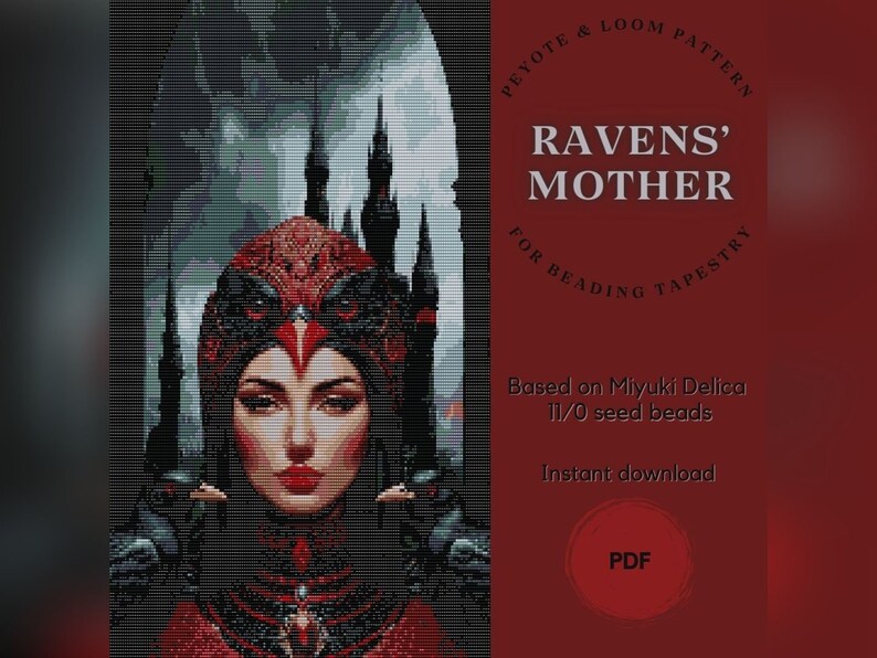 Ravens' Mother Beading Tapestry Pattern Based on Miyuki Delica Seed ...