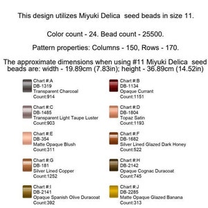 Frida Beading Tapestry Pattern Based on Miyuki Delica 11/0 Seed Beads ...