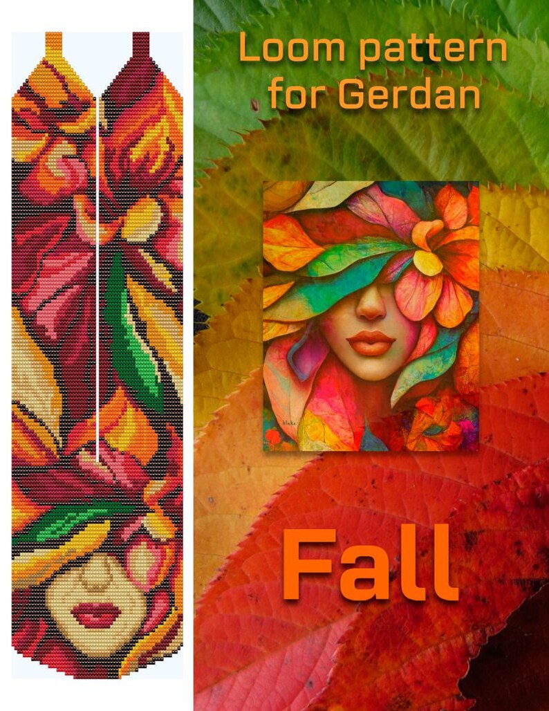 Gerdan Beaded Necklace Pattern Fall Leaves Beading Loom - Etsy